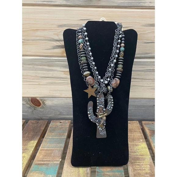 Art By Amy Labbe | Jewelry | New Art By Amy Labbe Cactus Necklace In ...